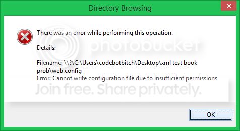 iis 7 - What are the correct permissions for enabling directory ...